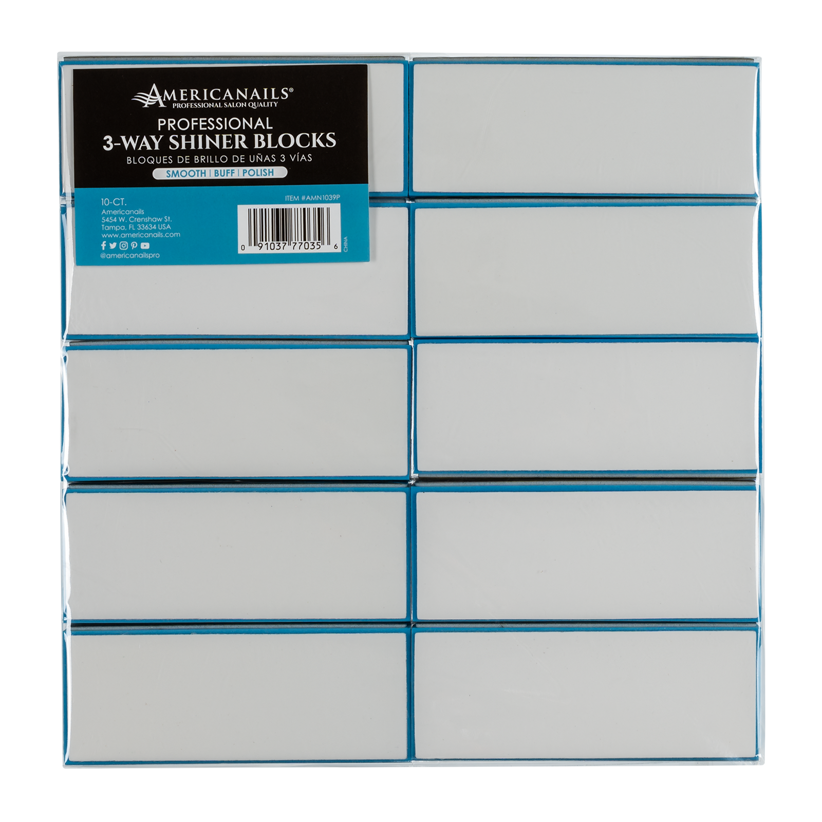 Americanails Premium 3-Way Shiner Block 10ct – Premier Nail Source