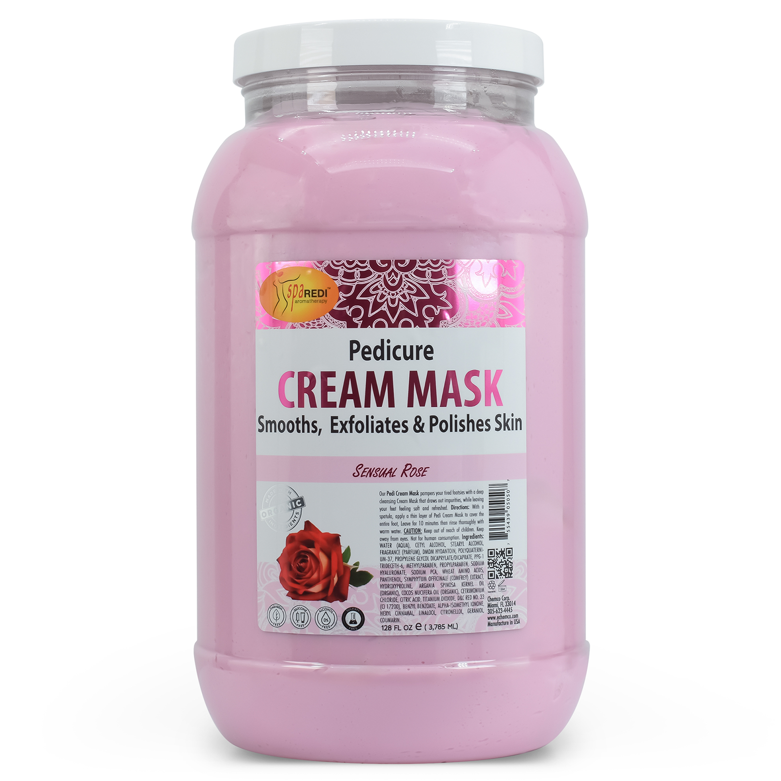 Spa Redi Pedi Cream Mask Gallon Sensual Rose – Premier Nail Source