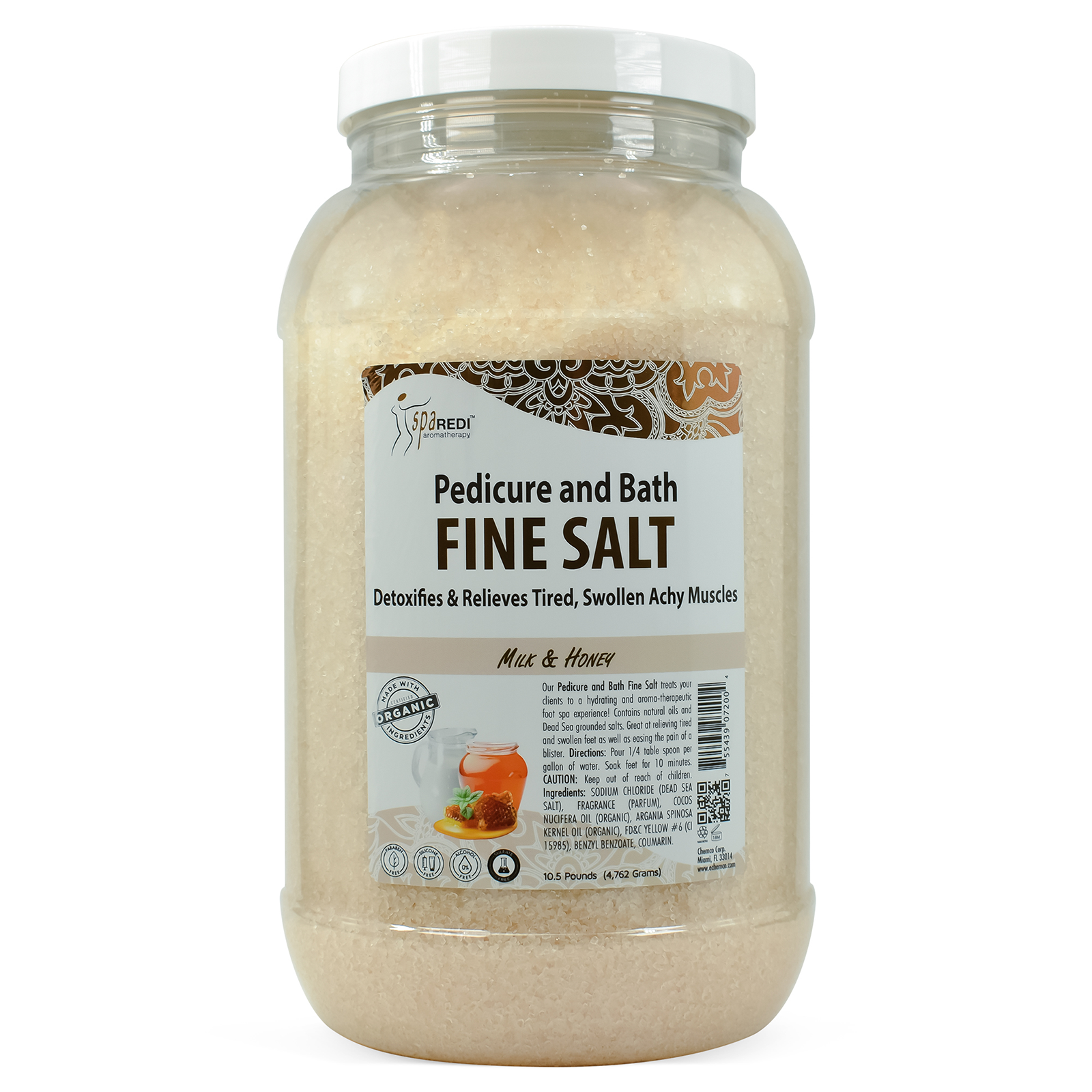 Spa Redi Pedi Bath Salts Gallon Milk & Honey – Premier Nail Source