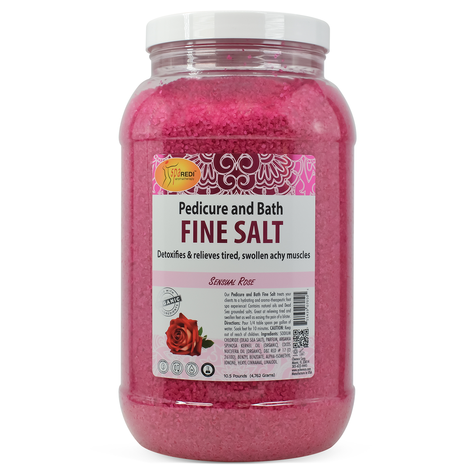 Spa Redi Pedi Bath Salts Gallon Sensual Rose – Premier Nail Source