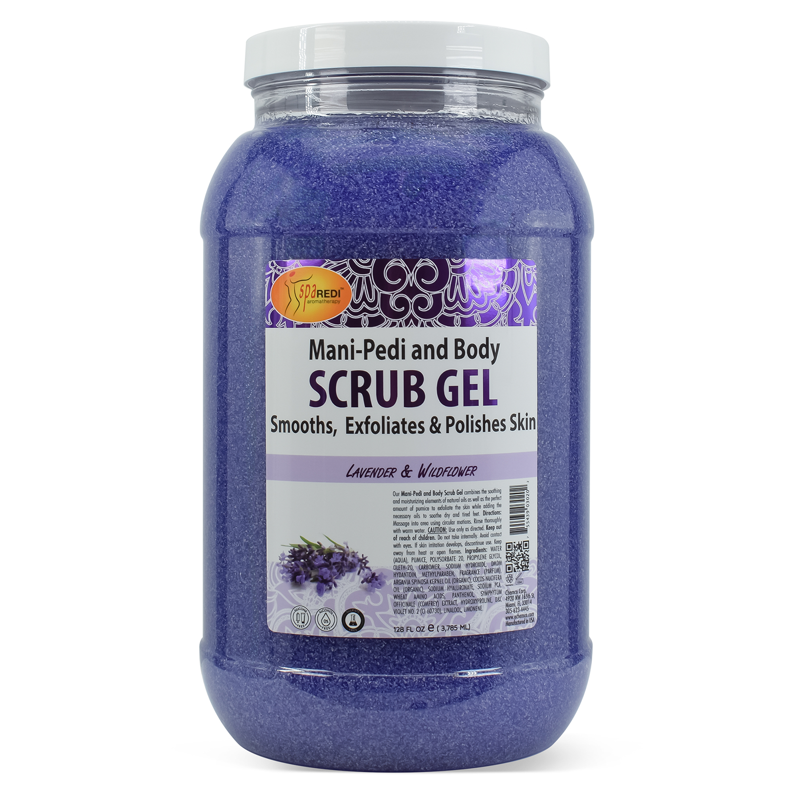 Spa Redi Pedi Scrub Gel Gallon Lavender & Wildflower – Premier Nail Source
